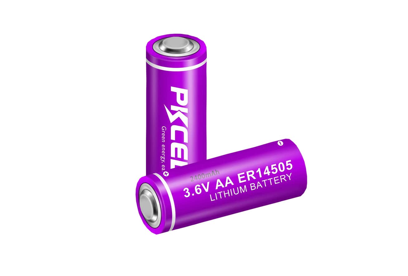 ER14505 Batteries 2 Pack, 3.6V Lthium Battery 2400mAh AA 3.6V ER14505 Battery Non-Rechargeable AA Size Battery Single-Use Battery for Water Electricity Meter Security Alarm System Sensors
