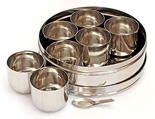 SHREESHANAIK Stainless Steel Masala Box,Stainless Steel Masala Dabba, Stainless Steel Spice Container, Indian Kitchen Spice Box for Chefs