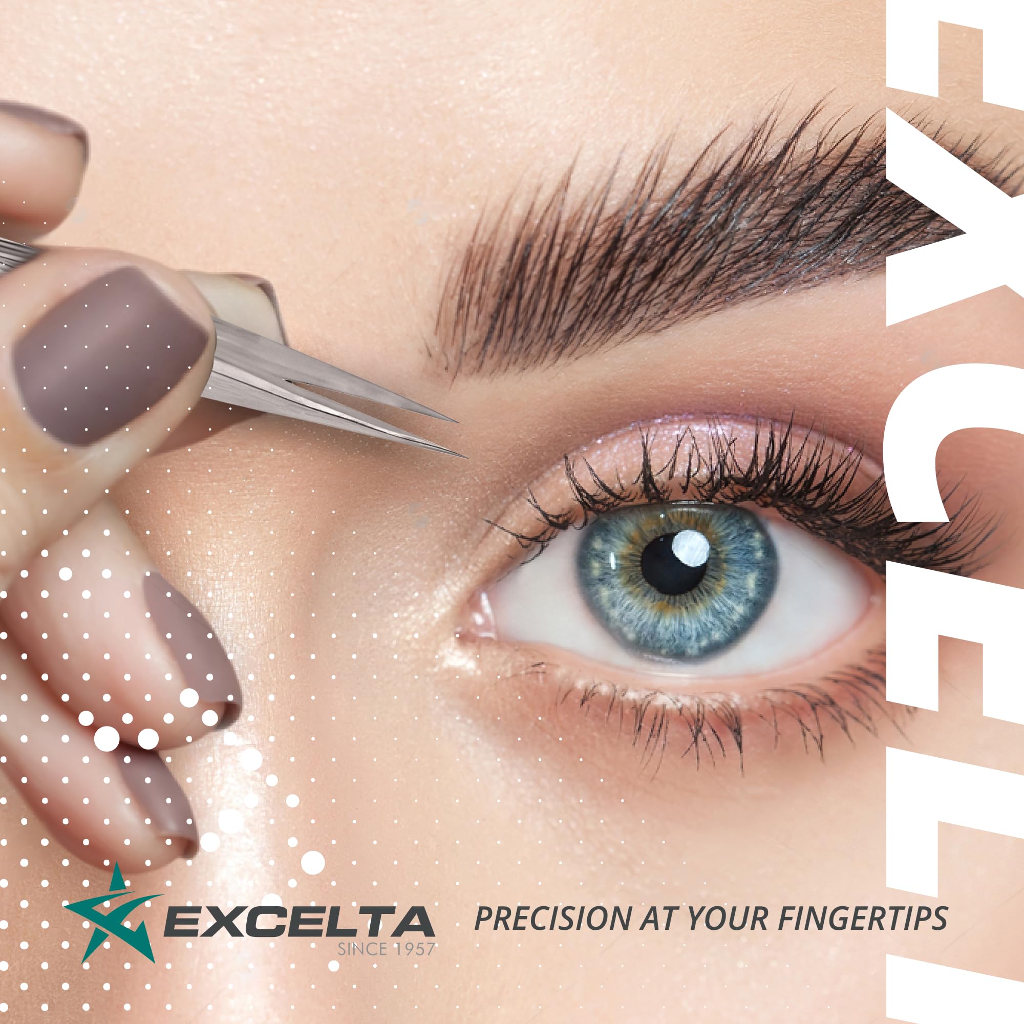 Excelta Pointed Tweezers, Ultra-Fine Precision for Hair Removal, Stainless Steel Tweezers for Ingrown Hairs and Splinters, Anti-Magnetic, Non-Rusting, Durable, Ideal for Eyebrow Shaping and Grooming