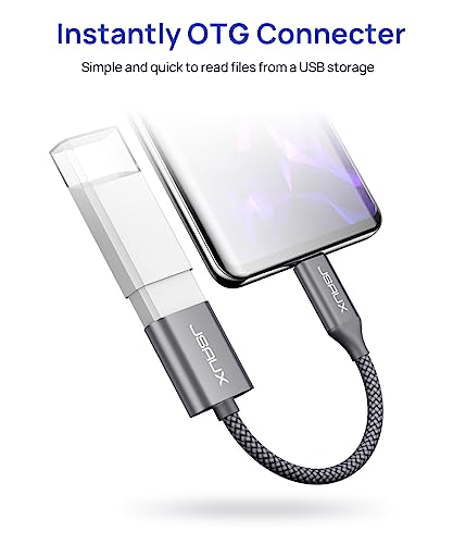 USB C to USB Adapter [2 Pack], JSAUX USB Type C Male to USB 3.0 Female OTG Cable Thunderbolt3 to USB Adapter Compatible with MacBook Pro/Air 2019 2018 2017, Samsung Galaxy S20 S20+ Ultra Note 10 S9 S8