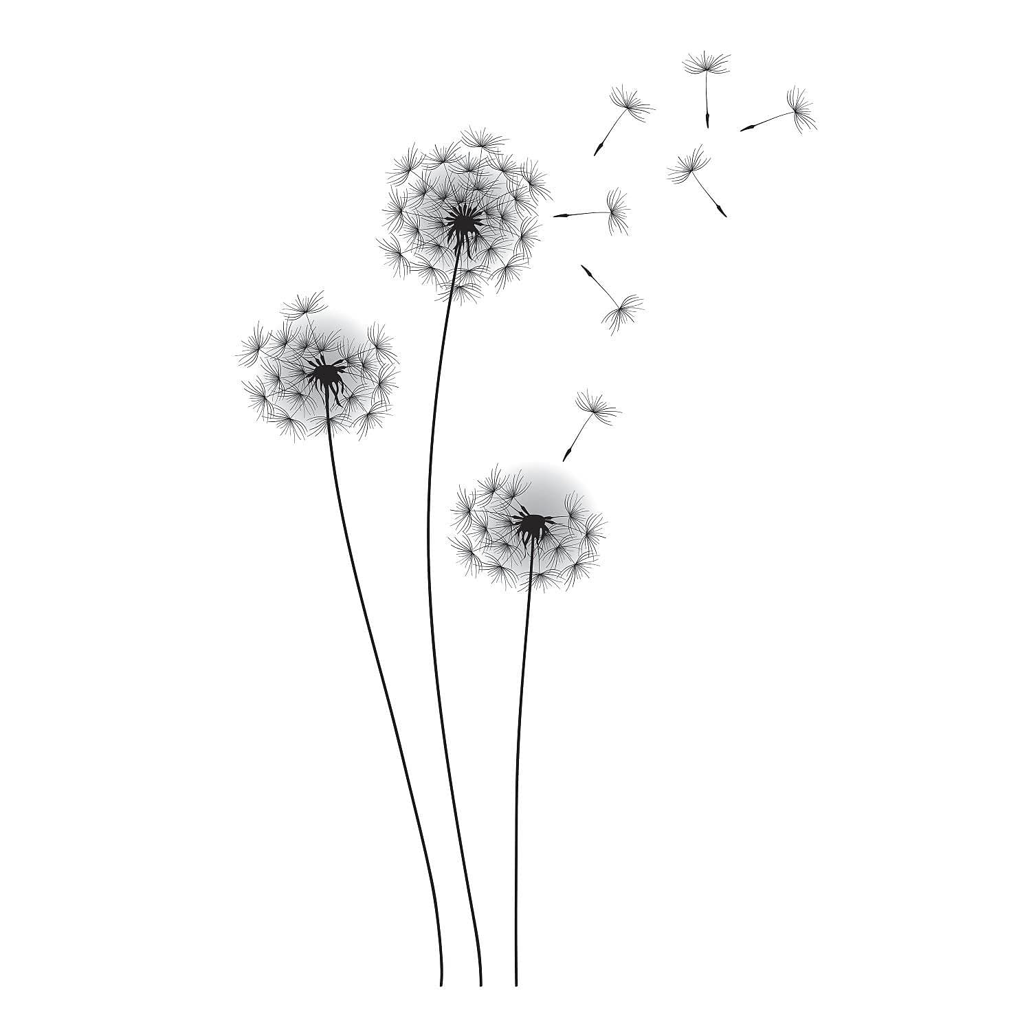 RoomMates RMK2606GM Whimsical Dandelion Peel and Stick Giant Wall Decals