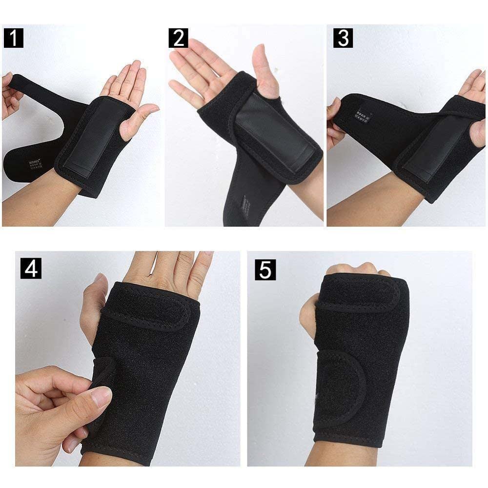 NiftyPlaza Wrist Brace, Wrist Support Strap Protector Gym Band Weight Equipment Workout Fitness Exercise Belt Adjustable Sport Protector Wrist Support (Right Hand)