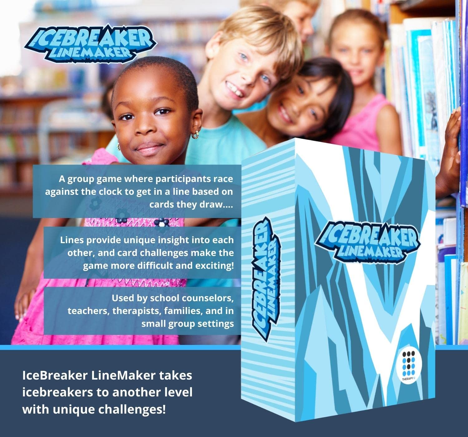 Therapy U Icebreaker Linemaker - Social Skills Games - A Classroom, Work, and Camp Game for Team Building