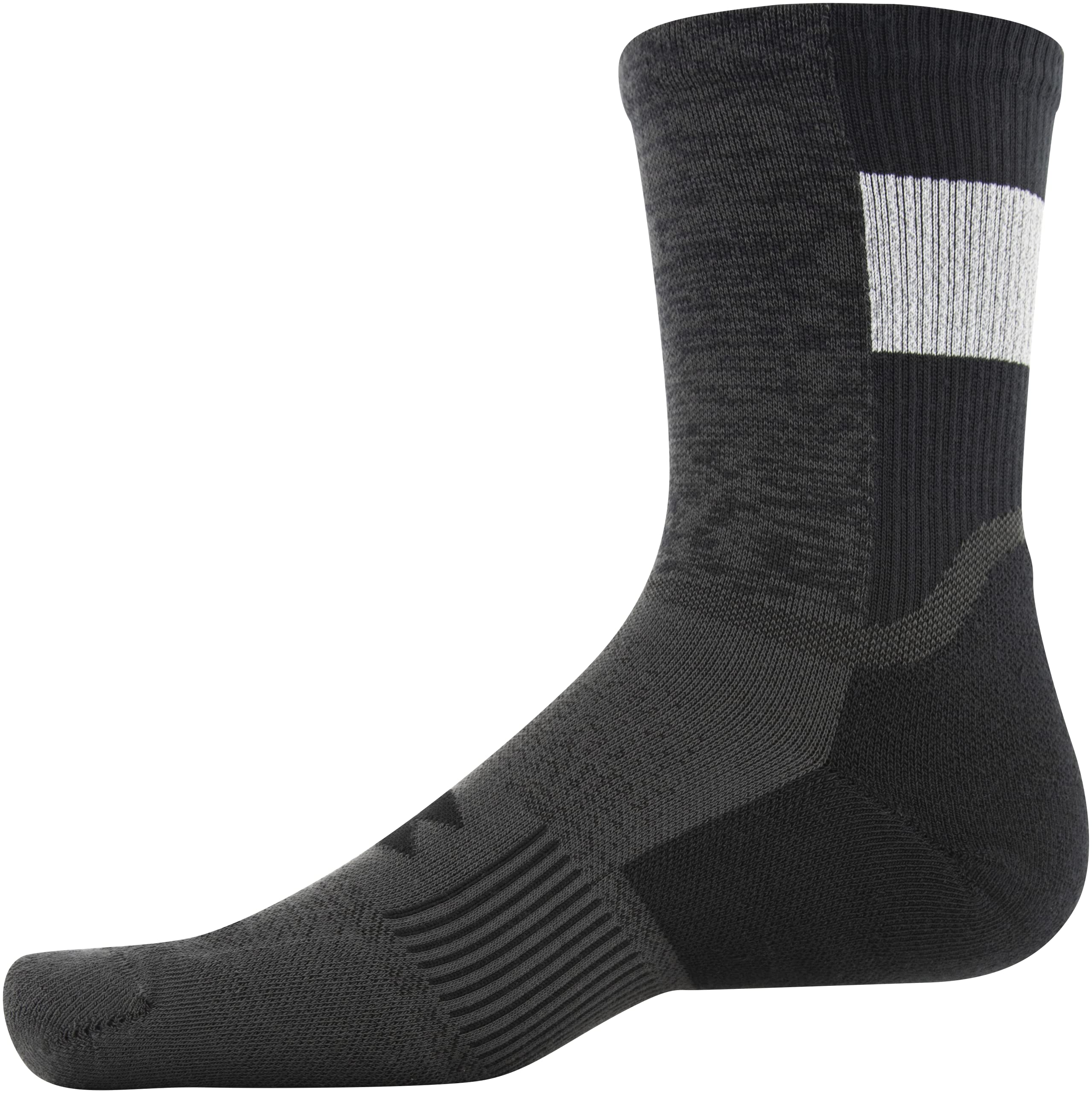 Under Armour Unisex-Adult ArmourDry Run Mid Crew Socks, 1-Pair, Black, Medium