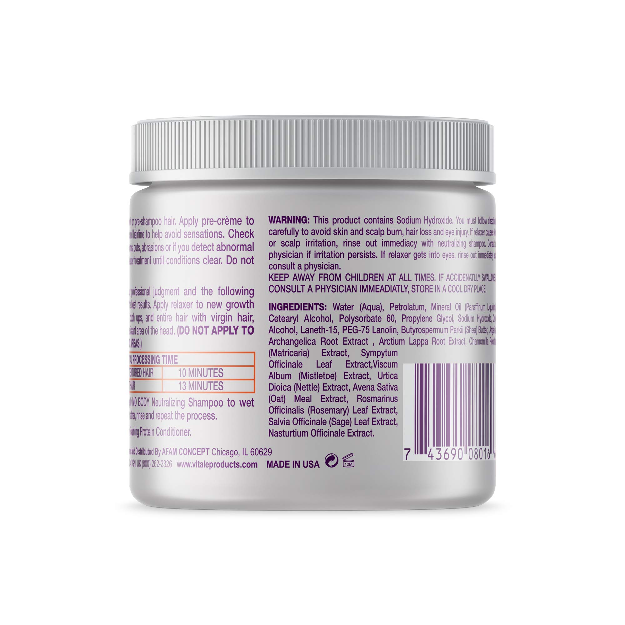Vitale Mo' Body Sensitive Scalp Relaxer Kit 16oz V-223-B-1