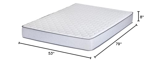 Greaton, 5/7/8/10 Inch Medium Firm High Density Foam Mattress, Comfortable Mattress for Cooler Sleep Supportive & Pressure Relief, Full XL, White