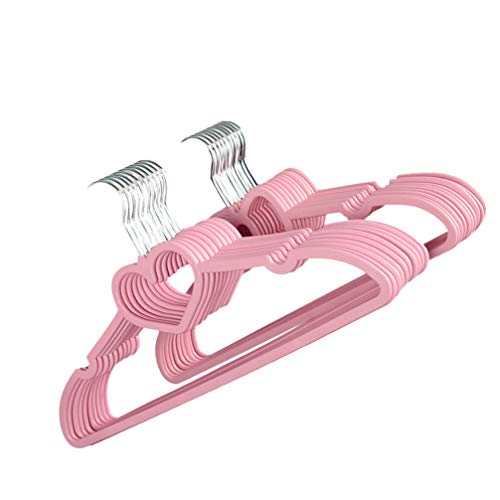 VOSAREA 20PCS Plastic Cloth Hangers Heart Hanger for Suit Shirt Coat Everyday Use