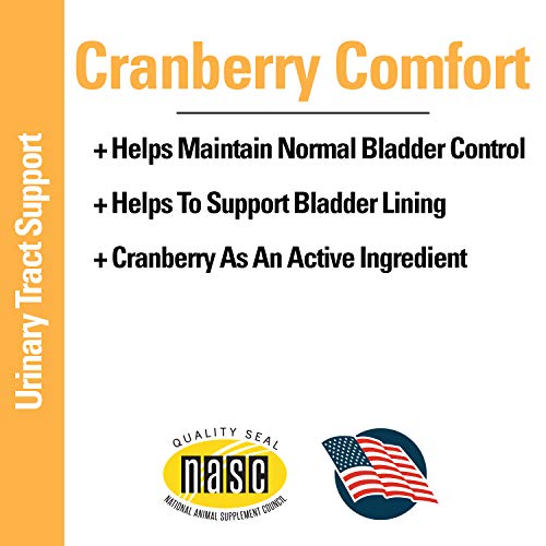 Vet Classics Cranberry Comfort Urinary Tract Pet Supplement for Dogs, Cats β Maintains Dog Bladder Health, Cat Bladder Control β Pet Supplements for Incontinence β 120 Soft Chews