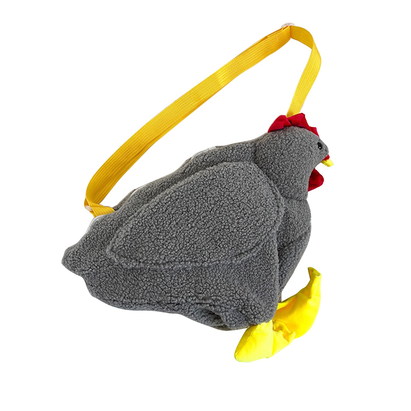Women Cute Chicken Animal Style Shoulder Handbag Girl Hen Crossbody Purse Messenger Bag (Light Grey)