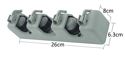 This Good Rate Mop and Broom Holder, Wall Mounted Garden Tool Storage Tool Rack Storage & Organization for Your Home, Closet, Garage and Shed (3Hole 4hanging)
