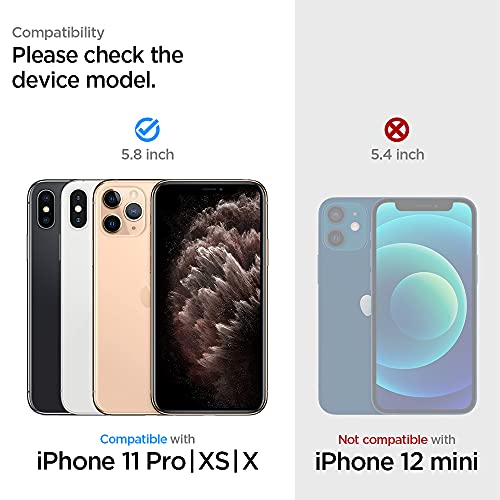 Spigen Tempered Glass Screen Protector [GlasTR EZ FIT] designed for iPhone 11 Pro Screen Protector, iPhone Xs/iPhone X [5.8 inch] [Case Friendly] - 2 Pack