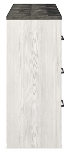Signature Design by Ashley Gerridan Coastal 6 Drawer Dresser, Two Tone White