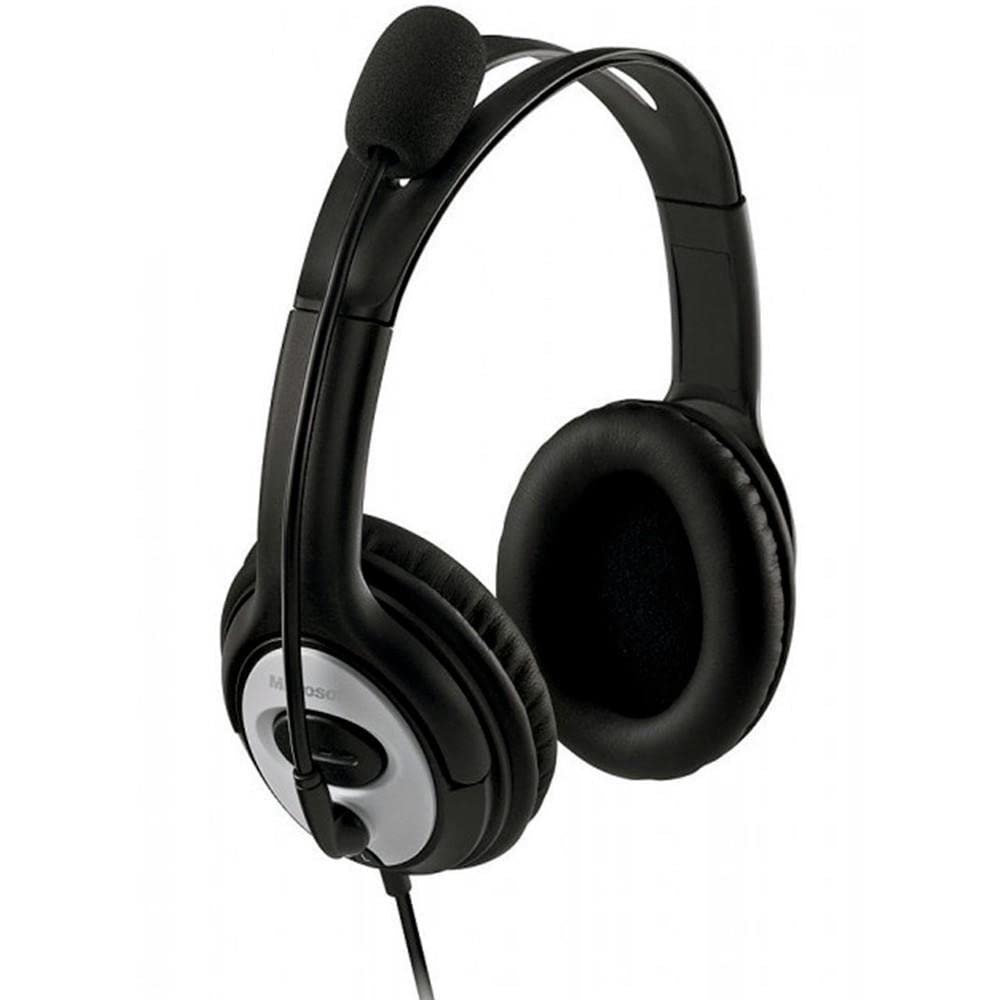 Microsoft LifeChat LX-3000 Headset (JUG-00013) with Clear stereo sound, Plug and Play, Noise-cancelling Microphone for Laptop/PC, Over-Ear