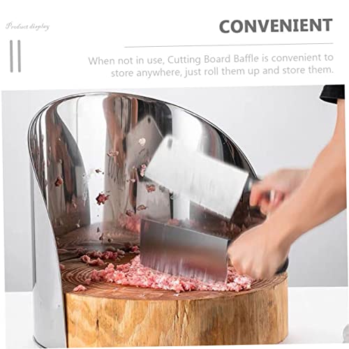 Zerodeko Chopping Board Guard Butter Board Cooking Sink Screen Round Cutting Board Metal Screen Dirt Spatter Guard Chopping Board Oil Baffle Kitchen Grease Shield Screen Barrier Safety Mask