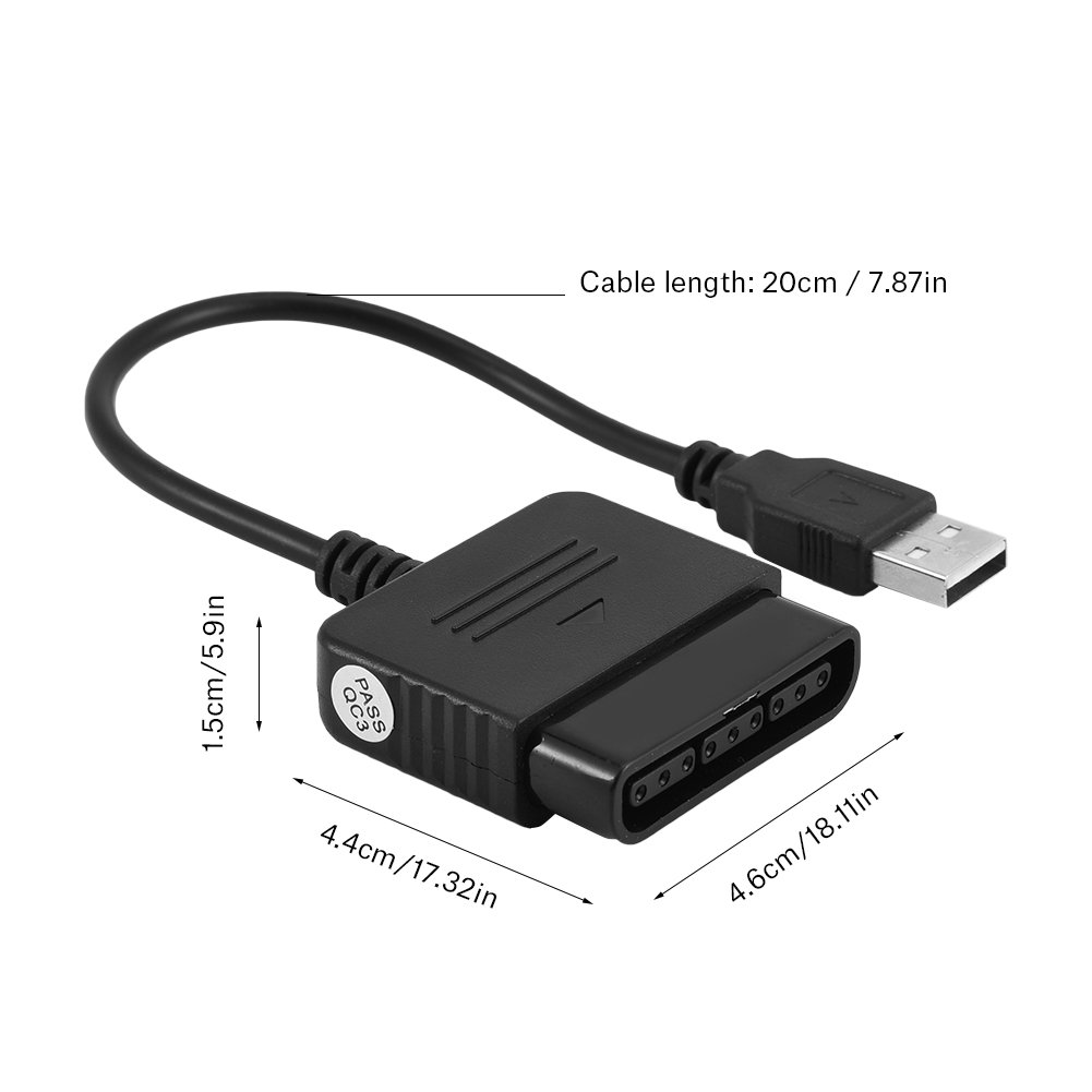 Socobeta USB Adapter Converter Compatible with Playstation1/2 Controller PS1 PS2 to PS3 PC