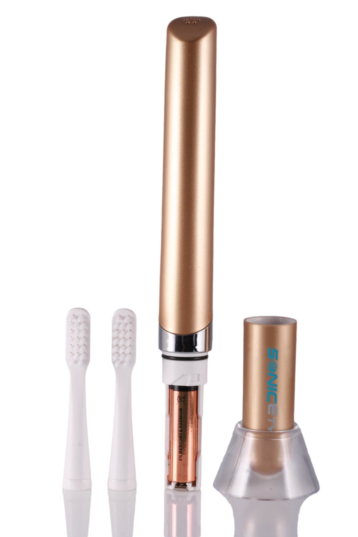 Sonicety Electric Toothbrush HI-928 Metallic Gold (Portable/Travel Size)