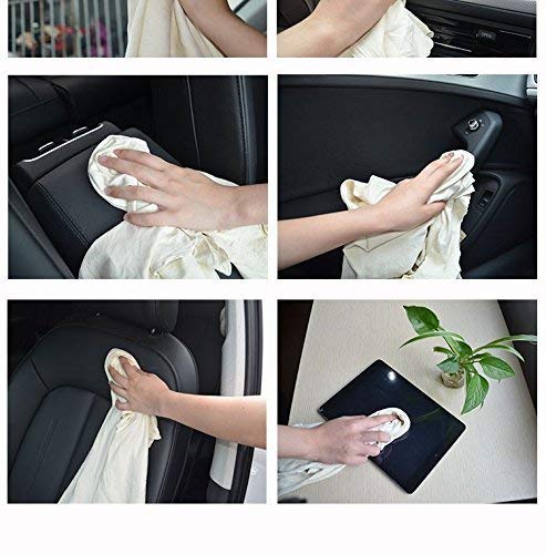 Trainshow Cleaning Chamois Shammy for Car, Natural Deerskin Leather Drying Cleaning Towel for Auto and Precision Instrument12.6''X20'' (2-Pack)