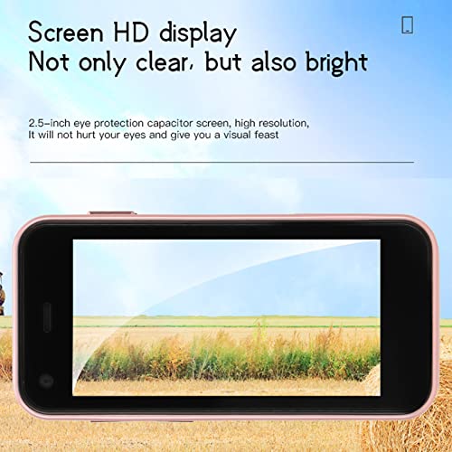 Unlocked Smartphone,Mini Smartphone,Portable Phone 2.5inch HD Touchscreen Lightweight Cell Phone,1GB RAM 8GB ROM Mini Smartphone for Students(Pink)