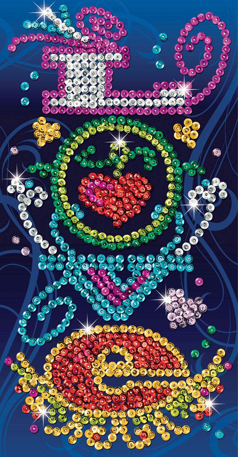 Sequin Art Craft Teen Love Sparkling Arts & Crafts Picture Kit