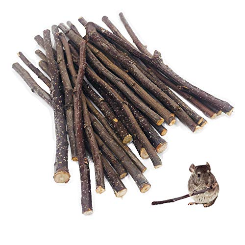 William Craft Apple Sticks Pet Chew Toy Treats for Chinchilla Guinea Pigs Rabbits Squirrel Hamster Bunny