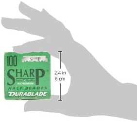 Sharp Hi-Chromium Stainless Straight Edge Barber Razor Blades for Professional Barber Razors, 100 Blades