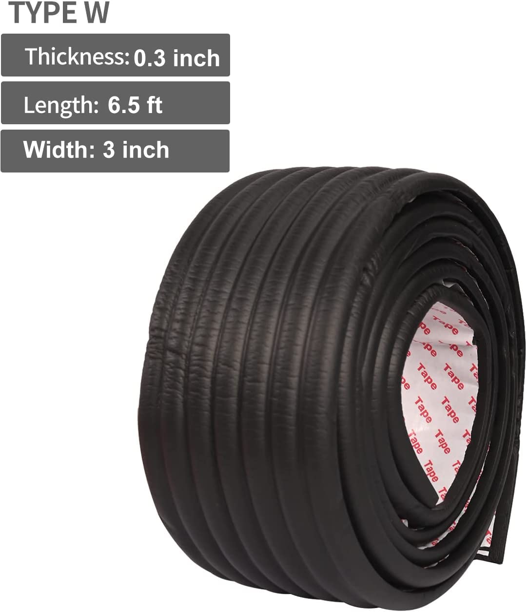 Nisorpa 3 Pack 3 in Soft Foam Edge Protector 6.5ft Baby Proofing Edge Guards Anti-Collision Strip with Adhesive Tapes for Sharp Edges,Table, Fireplace