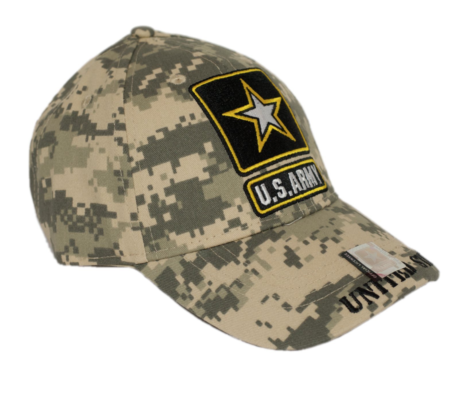 U.S ARMY STAR CAMOUFLAGE CAMO DIGITAL MILITARY BASEBALL 3D EMBROIDERED CAP HAT