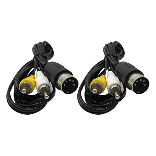 NGHTMRE Pack of 2 Premium Quality 6FT RCA TV AV Audio Video Cord Cable for Sega Genesis & Sega Master System