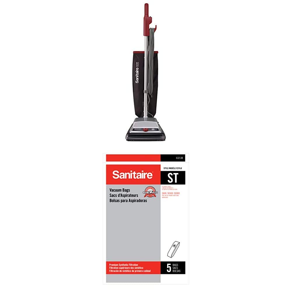 Sanitaire Tradition Commercial Bagged Upright Vacuum Cleaner with Quiet Clean + Dust Bag