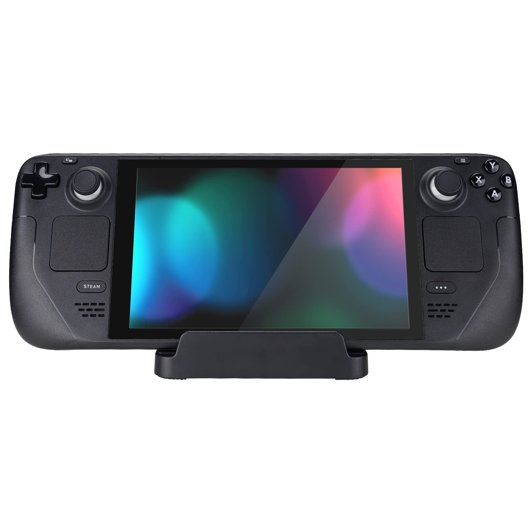 BURSTNINJA Portable Stand Base for Steam Deck, Display Stand for Steam Deck Handheld Gaming PC, Playstand Switch Holder with Anti-Slip Pad - Black