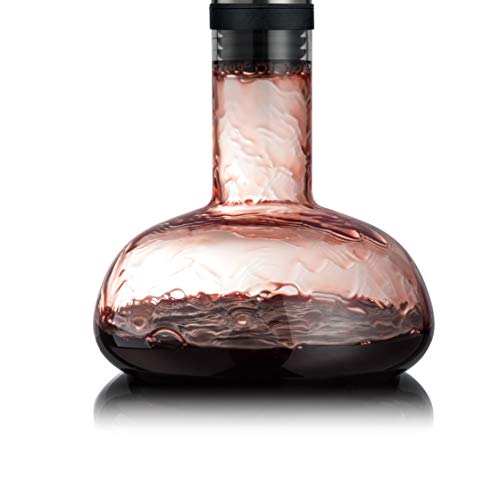 YouYah Wine Decanter Set,Red Wine Carafe with Drying Stand,Cleaning Beads and Aerator Lid,Crystal Glass,Wine Aerator,100% Hand-blown,Wine Gifts for Men (1300ML)