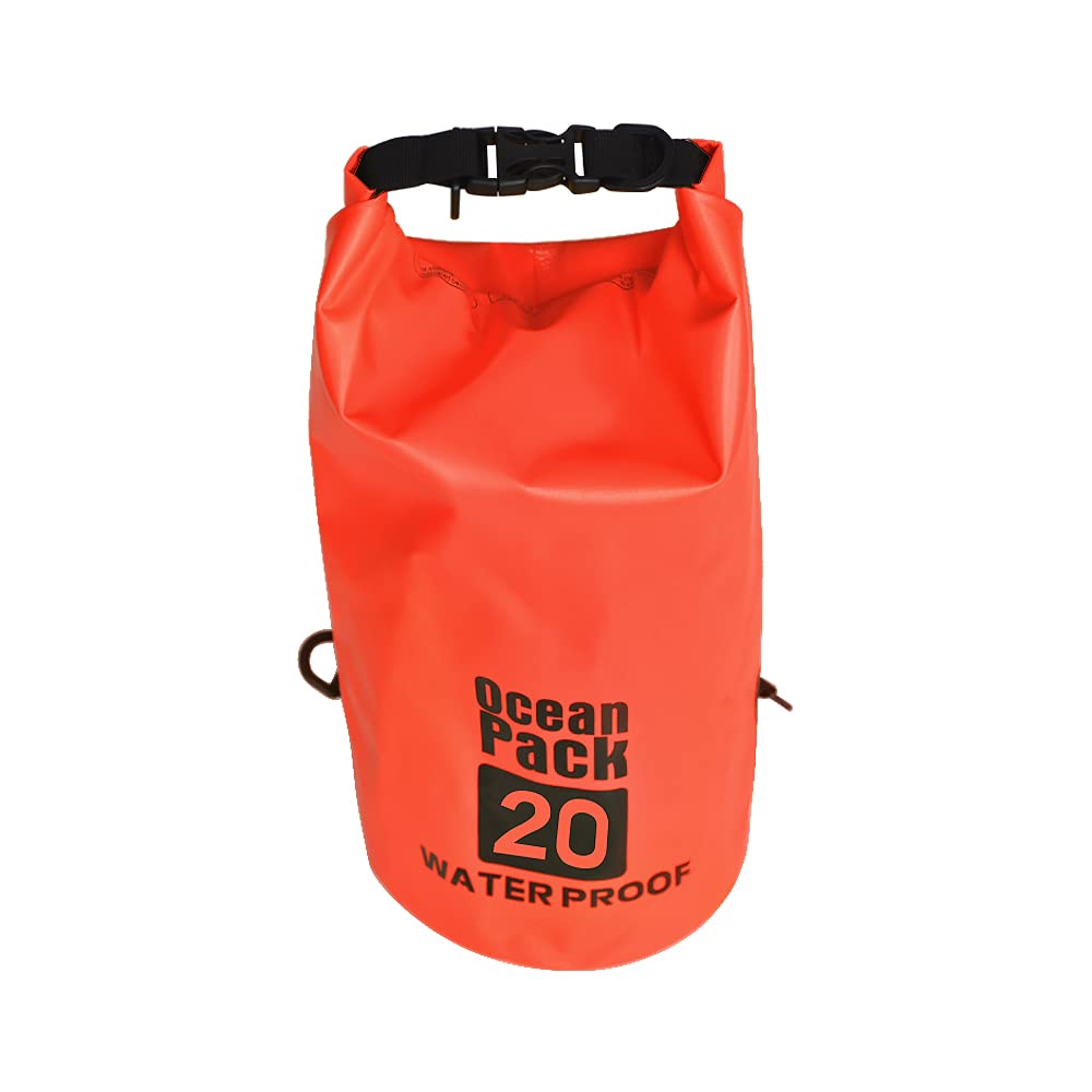 Modern-Depo Waterproof Backpack for Kayaking Camping Swimming Hiking Boating Floating Canoeing (20L, Orange)
