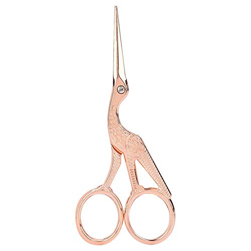 Stork Scissors Embroidery Rose Gold Crane Design Bird Stork Shears Vintage Dressmaking Tailor Scissors Sewing Shears for DIY Embroidery/Crafting/Needle Work & Art Work 11.5 * 4.8cm/4.5 * 1.9inc