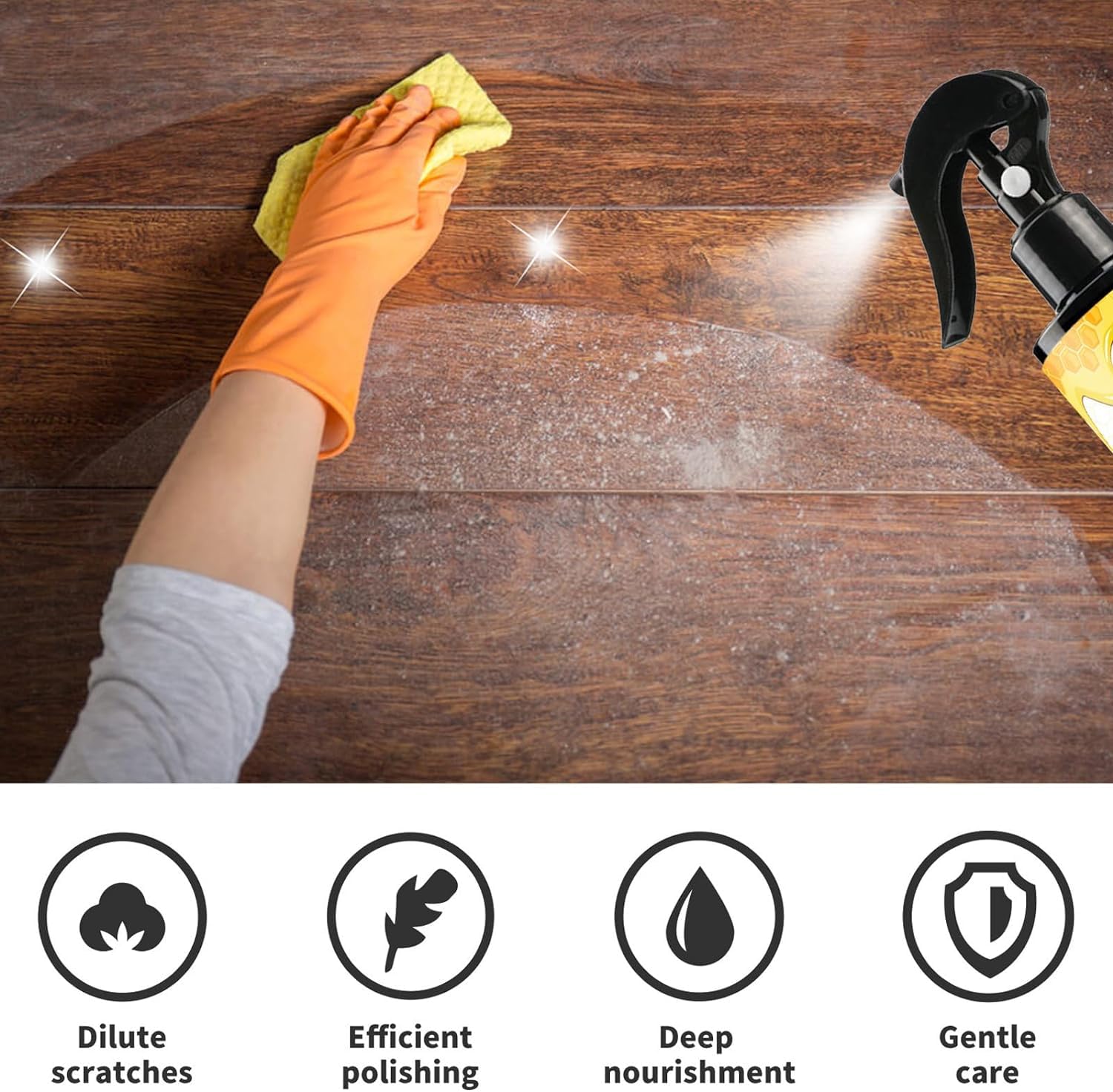 LINGXIN 2PACK Beeswax Spray Furniture Polish, Natural Micro-Molecularized Beeswax Spray, Ouhoe Beeswax Spray, The Original Beeswax Spray
