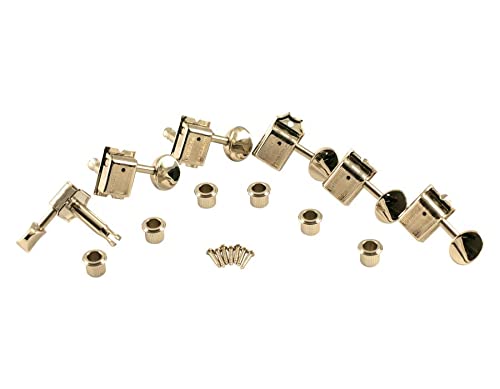 Tuning Machine - Kluson Supreme, Oval Buttons, 6/Line, Nickel