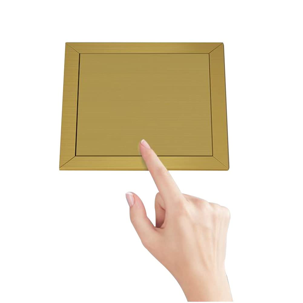 zktoermn Trash Cans Lids, 304 Stainless Steel Trash Grommet Flap Lid, 360 ° Rotation Flush Recessed Trash Can Lid Waste Chute Cover XJJUN (Color : Gold, Size : 22cm)
