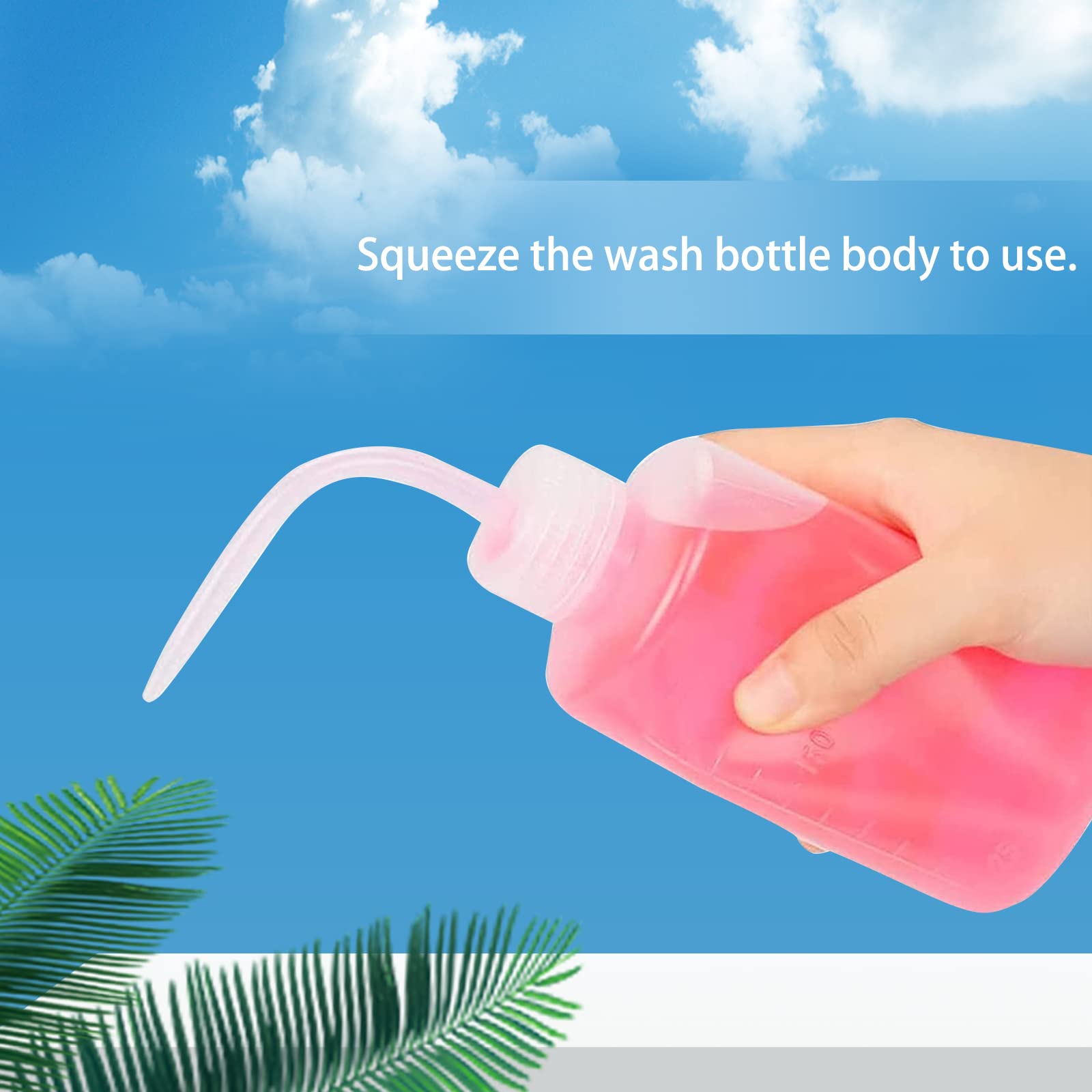 Yugui Tattoo Wash Bottle 2Pcs Wash Bottle Watering Tools Economy Plastic Squeeze Bottle 500ml&250mL for Medical Label