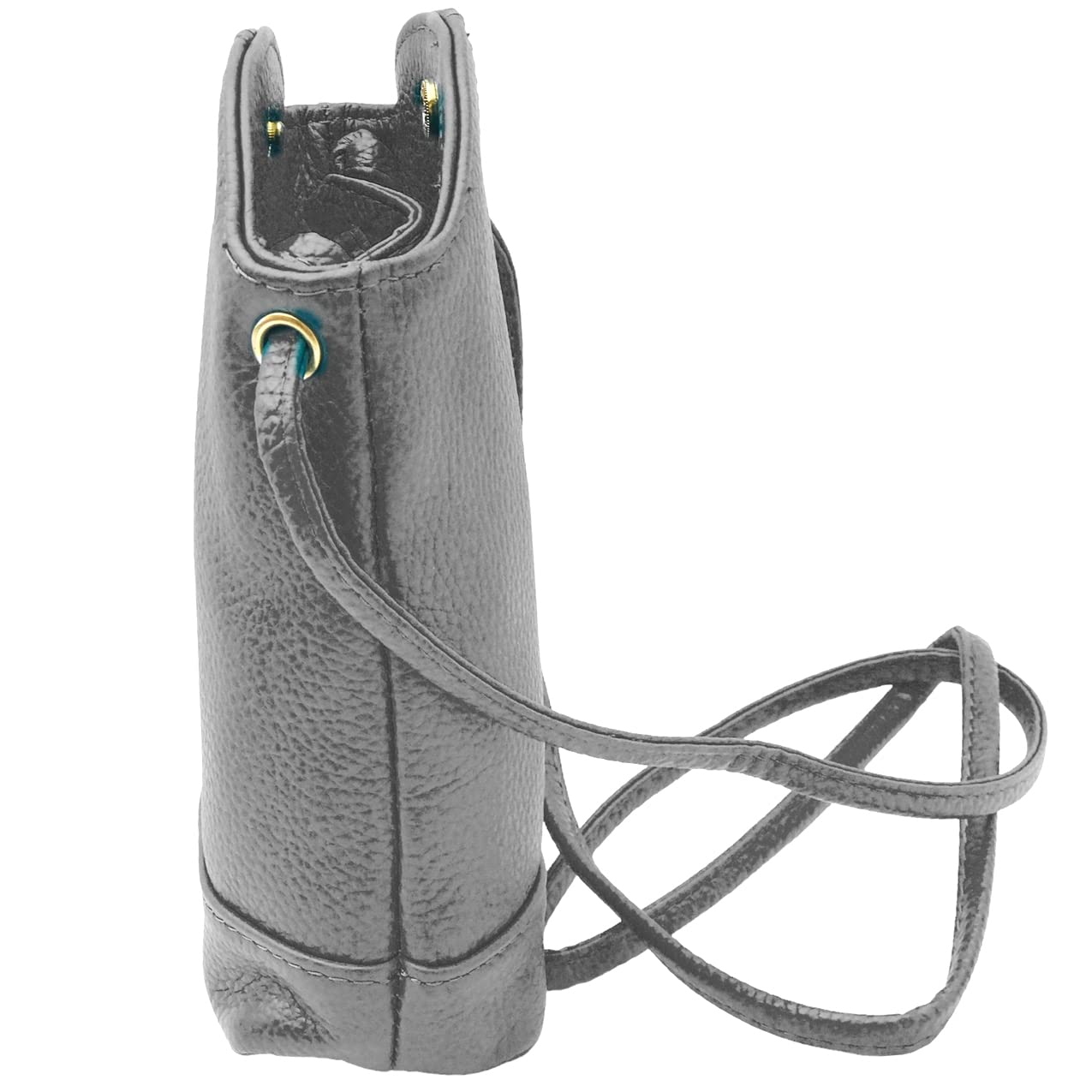 Silver Fever® Leather Travel Cross Body Handbag (Purple Debossed)