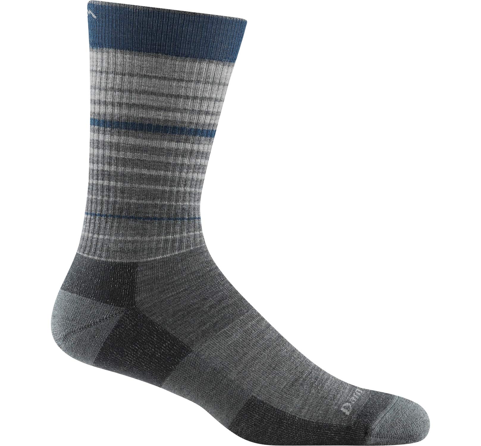 Darn Tough Frequency Crew Lightweight Sock with Cushion - Men's Gray Medium