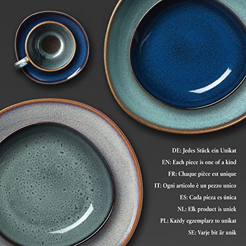 Villeroy & Boch Lave Bleu Dinner Plate, 11x1 in, Stoneware, Blue