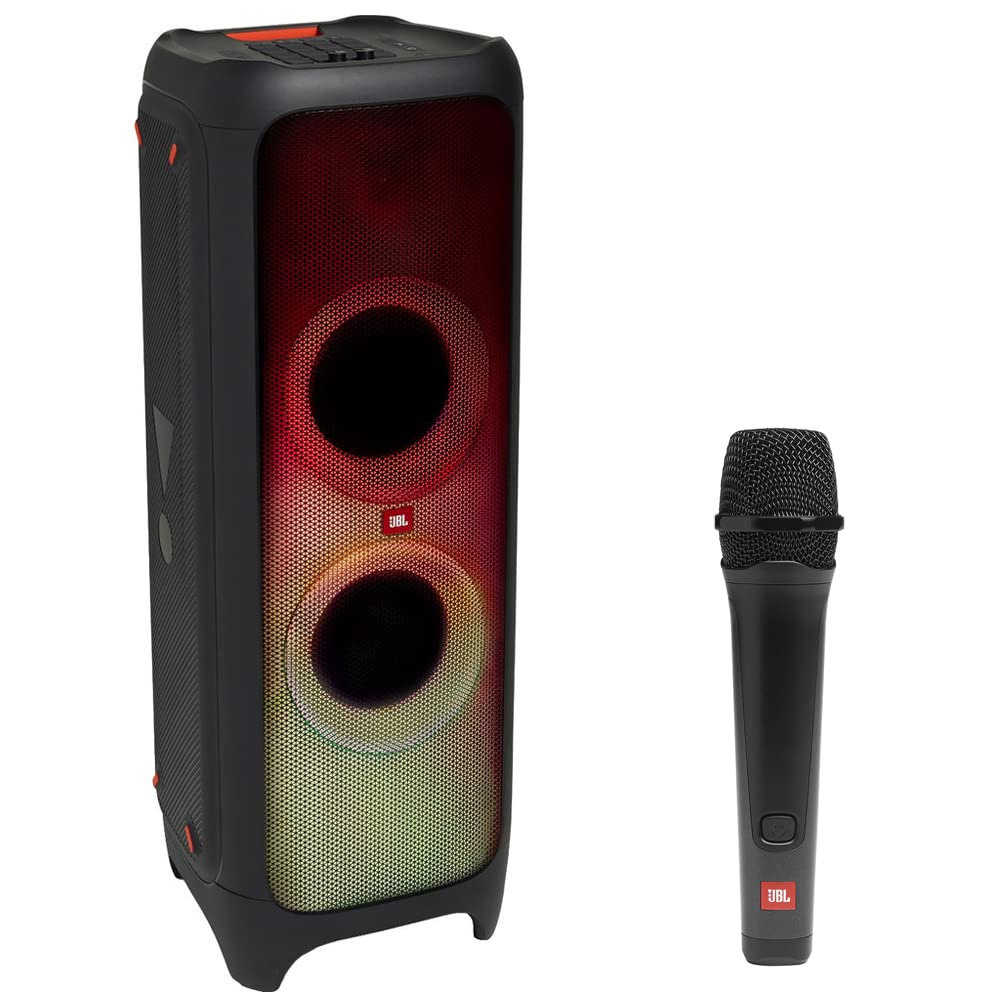 JBL PartyBox 1000 1100W Wireless Speaker Bundle Wired Dynamic Vocal Mic