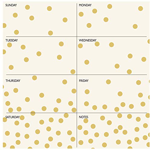Wall Pops WallPops WPE1503 Gold Confetti Organization Kit, White & Off-White