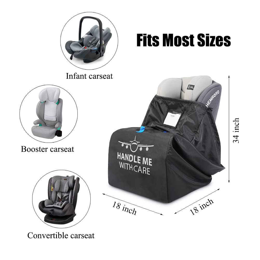 KYHDIYA Stroller Travel Bag for Airplane Durable Gate Check Bag Air Travel Backpack with Shoulder Straps Foldable Stroller Cover for Infant Carriers,Stroller & Booster,Car Seats,Blue