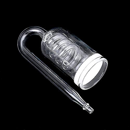 Yagote CO2 Diffuser, 3 Spiro Glass CO2 Diffuser, Glass Reactor for Aquarium Plants, Suitable for Tanks 15-50 Gal/60Liter - 200Liter (CO2 Diffuser-Spiral)