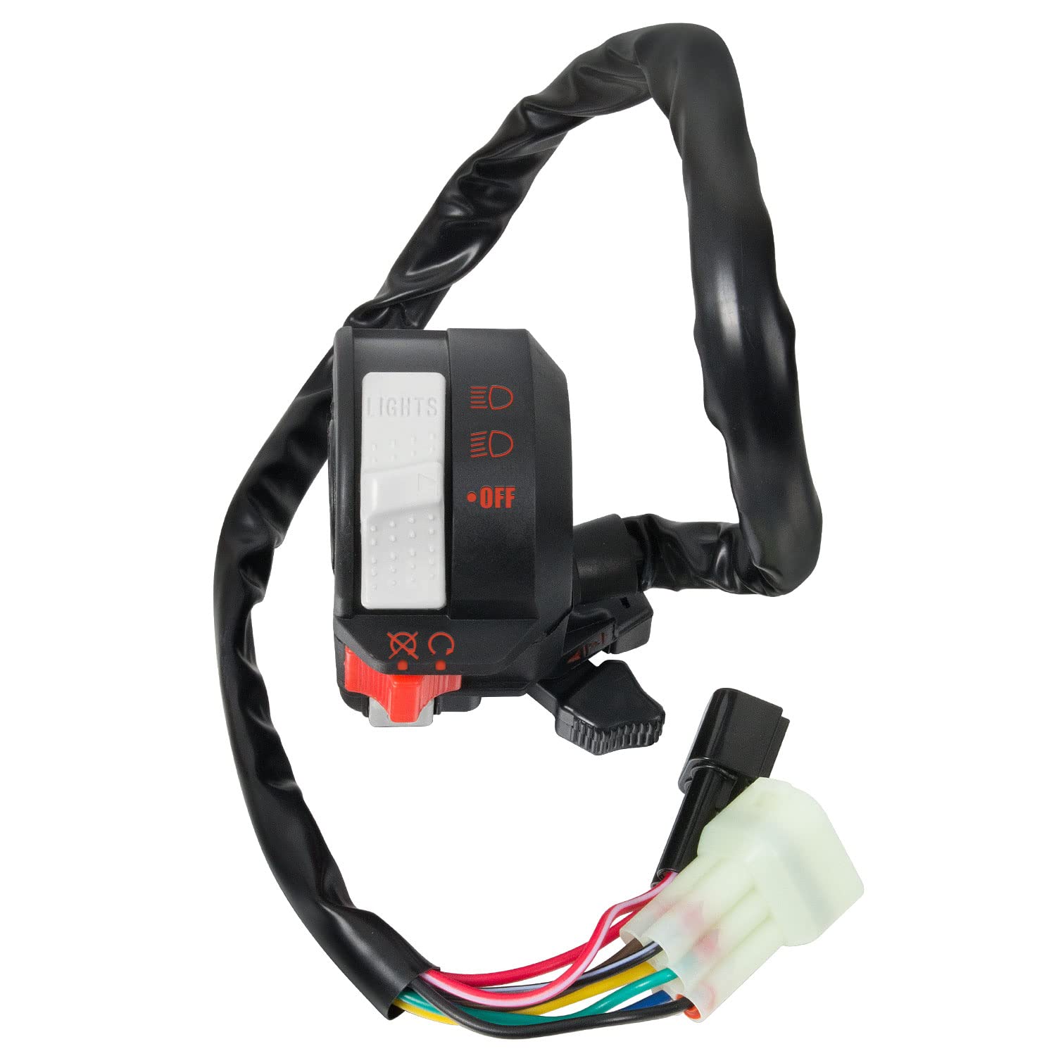 Engine Switch Left Handlebar Headlight Switch Compatible with Yamaha YFM Grizzly 350 400 660 Big Bear 250 400 Bruin 250 350 Kodiak 400 450 Raptor 350 660 Wolverine 350 450 Replace 5LP-83973-01-00