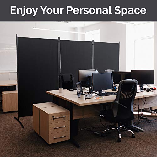 STEELAID Room Divider β Folding Partition Privacy Screen for School, Church, Office, Classroom, Dorm Room, Kids Room, Studio, Conference - 102" W X 71" Inches - Freestanding & Foldable
