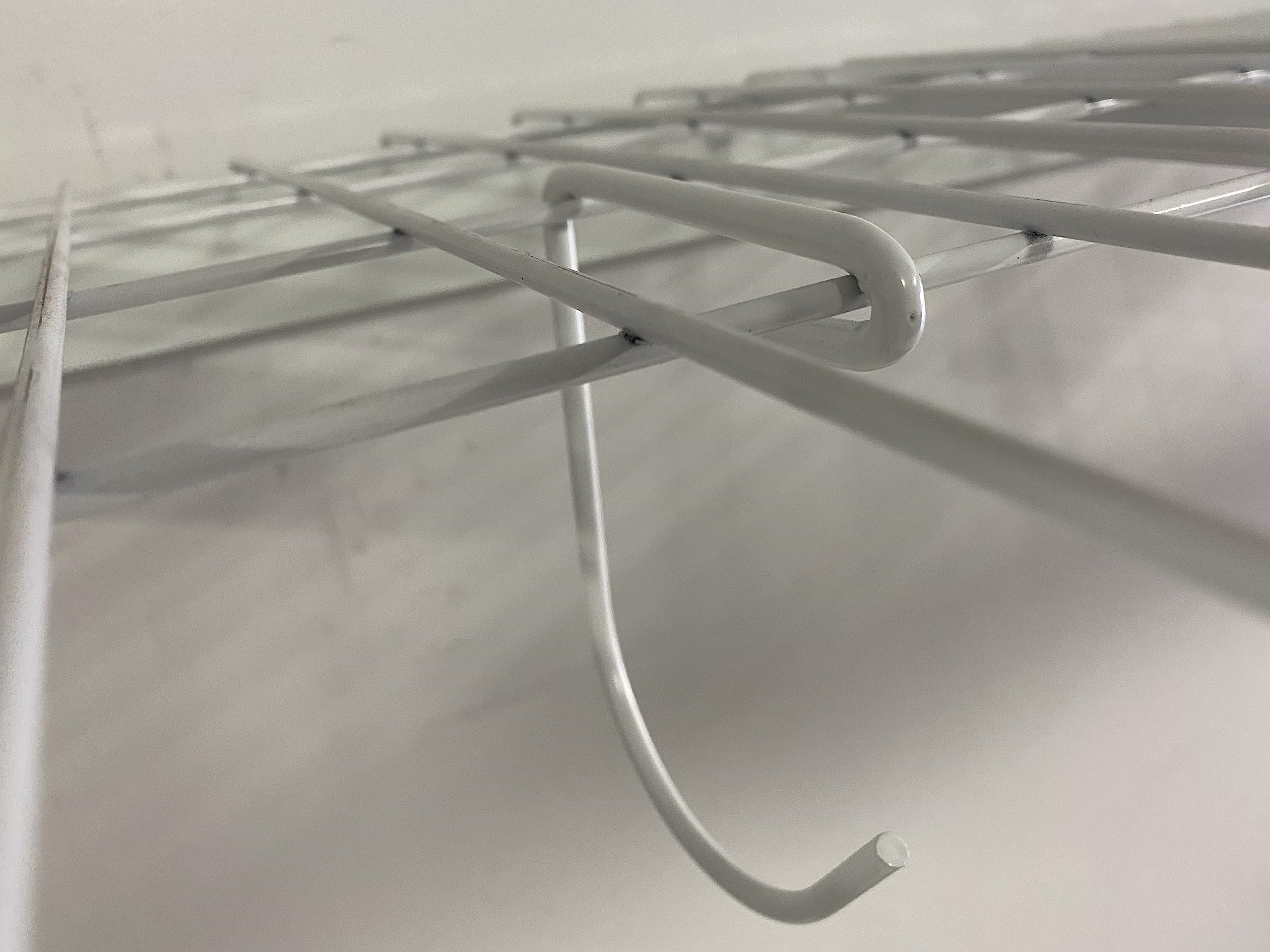 RACK YOUR GARAGE Overhead Rack Hooks for Hanging from Ceiling Rack and Wall Shelving Deck, Heavy Duty Bike Hooks - White (Set of 4)