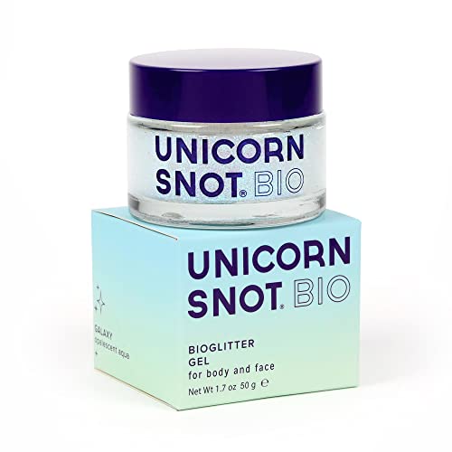Unicorn Snot BIO Glitter Holographic Body Glitter Gel for Body, Face, Hair - Vegan & Cruelty Free - 1.7 oz (Galaxy)