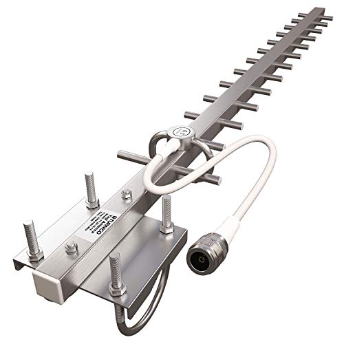 Yagi WiFi Antenna 2.4GHz (15dBi) Outdoor Directional Signal (H:30° V:25°) Long Distance Range (High-Gain Weatherproof) Wireless Network (Pole Mount) N-Female Pigtail Connector Tupavco TP512