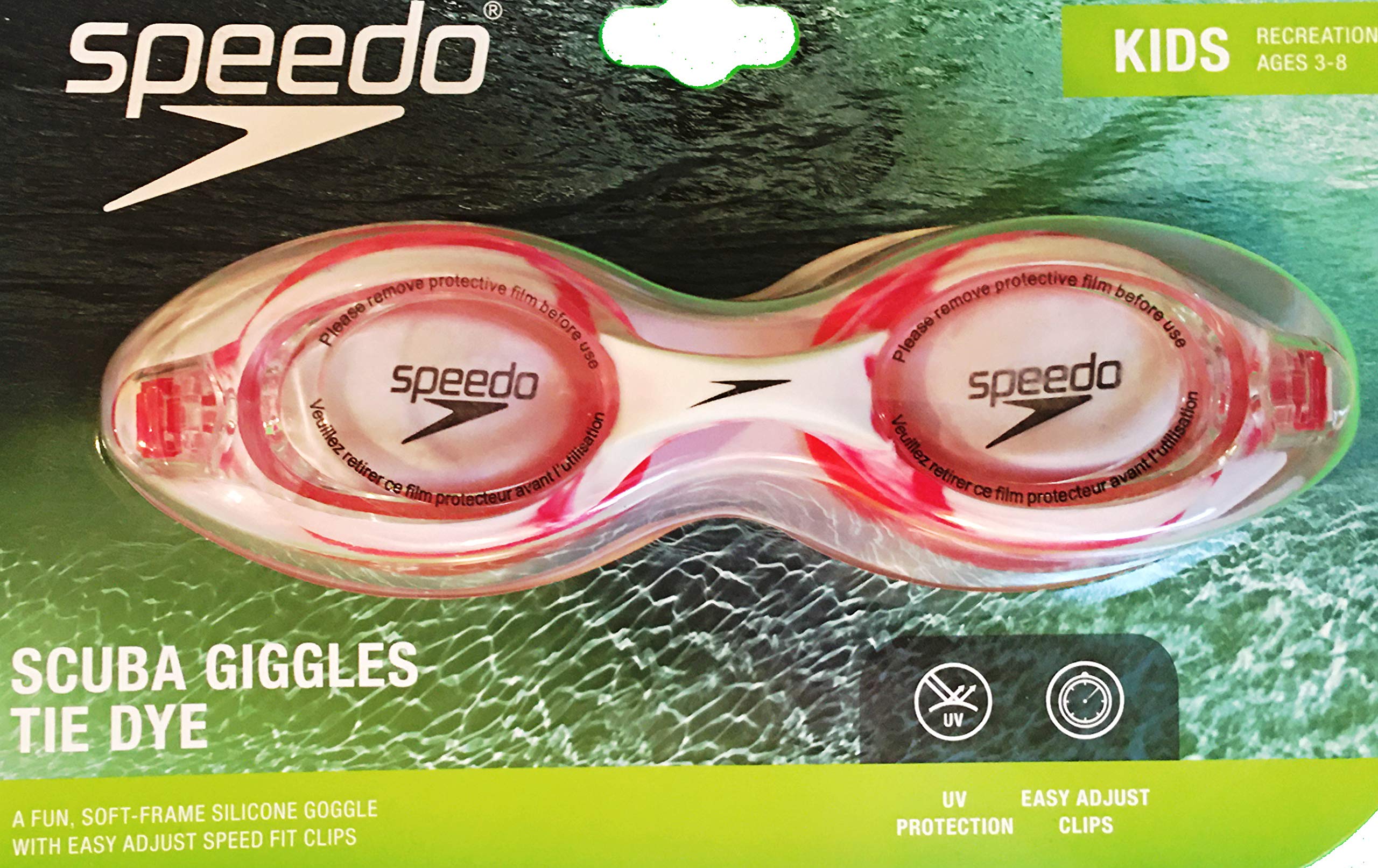 Speedo Kids Scuba Giggles Tie Dye Goggle - Red